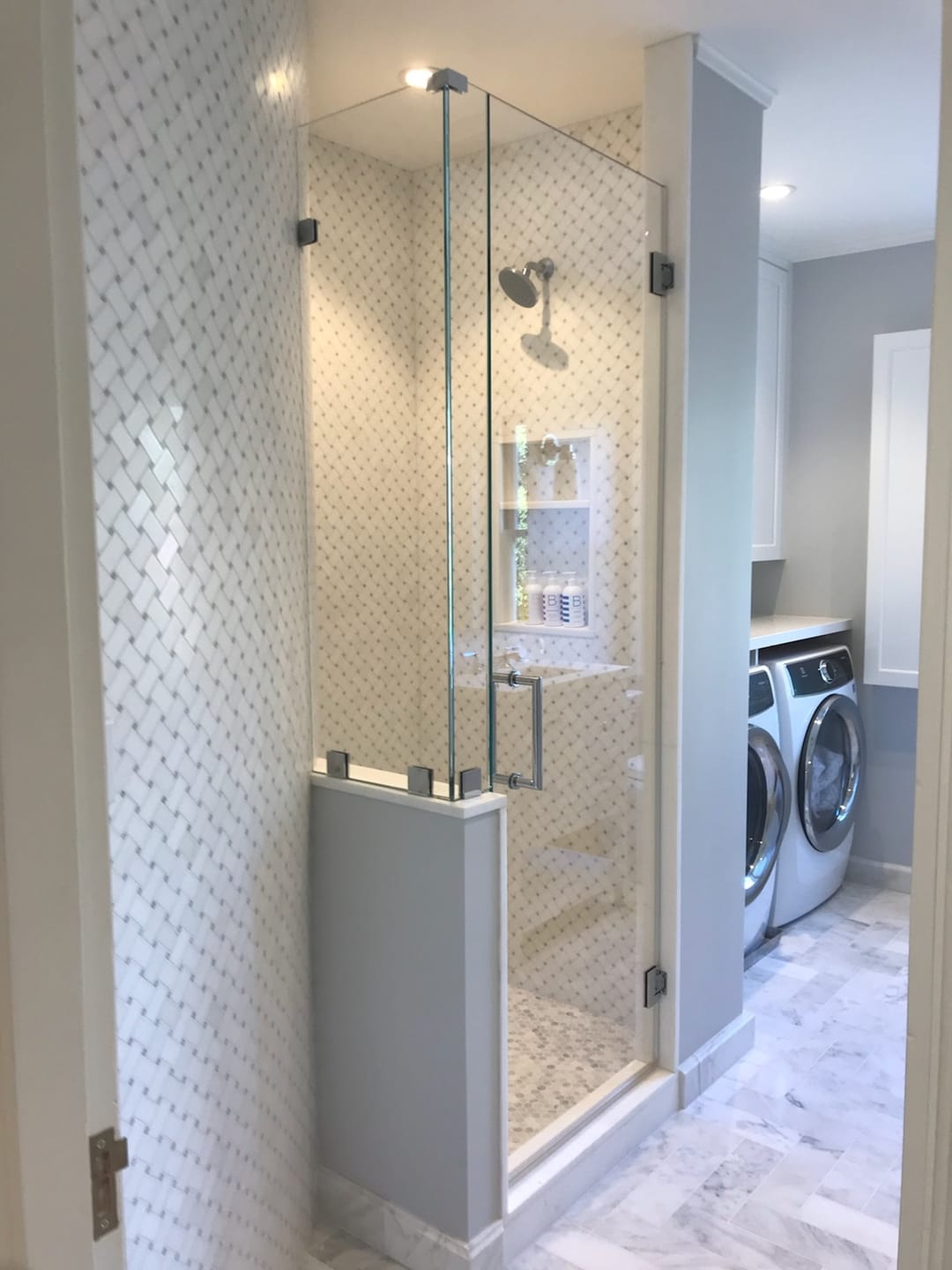 Corner Shower Enclosure Pony Wall