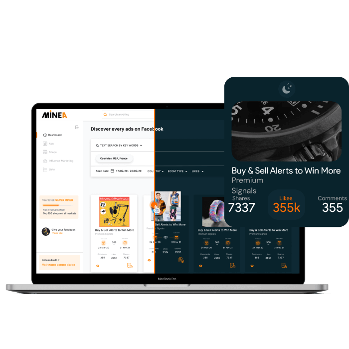 Minea - The best adspy for product search in ecommerce and dropshipping