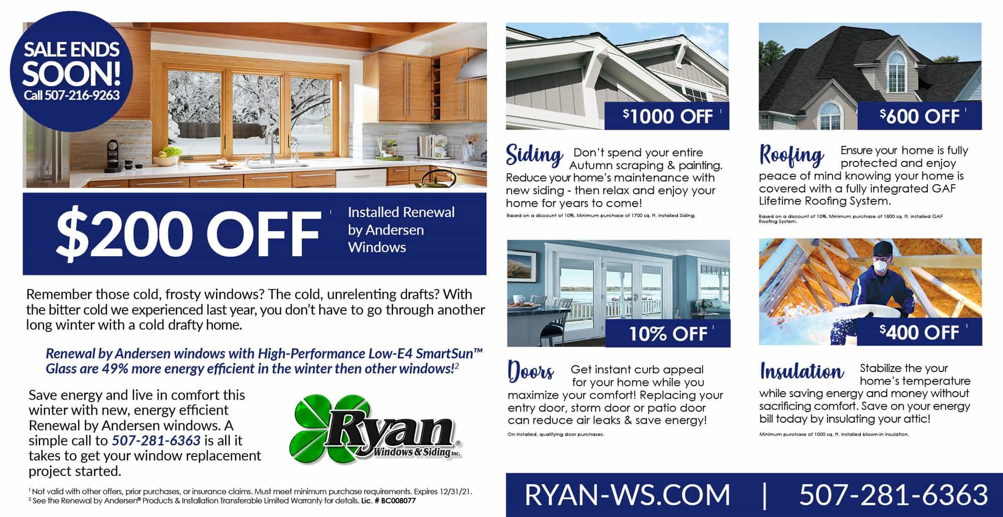 Home Improvement Specials | Rochester, MN | Ryan Windows & Siding