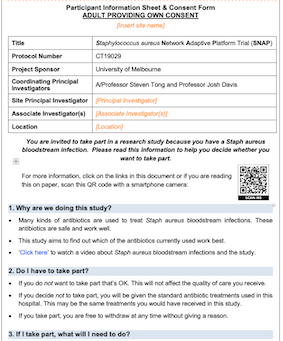 Simplified consent in comparative effectiveness trials – SNAP Trial