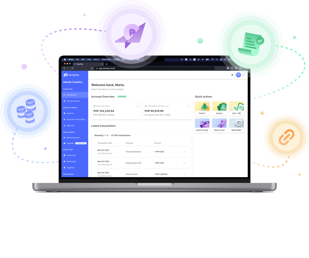 NextPay | Easily collect, send and manage money for your business