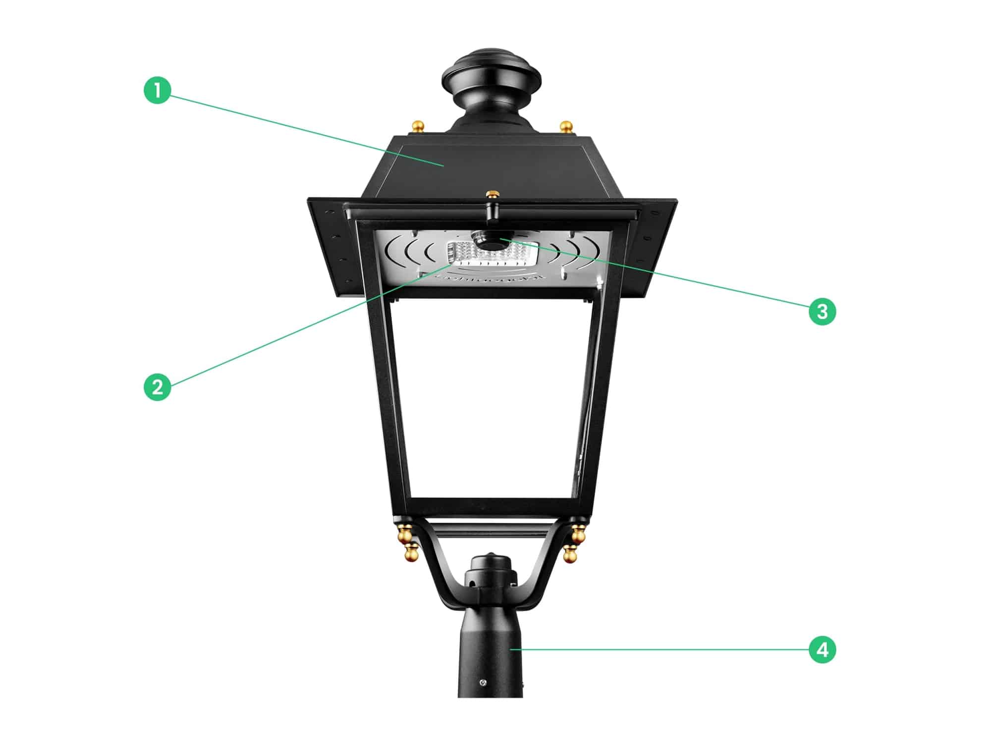 LED post top lighting, smart lighting kits 40 to 60 watts