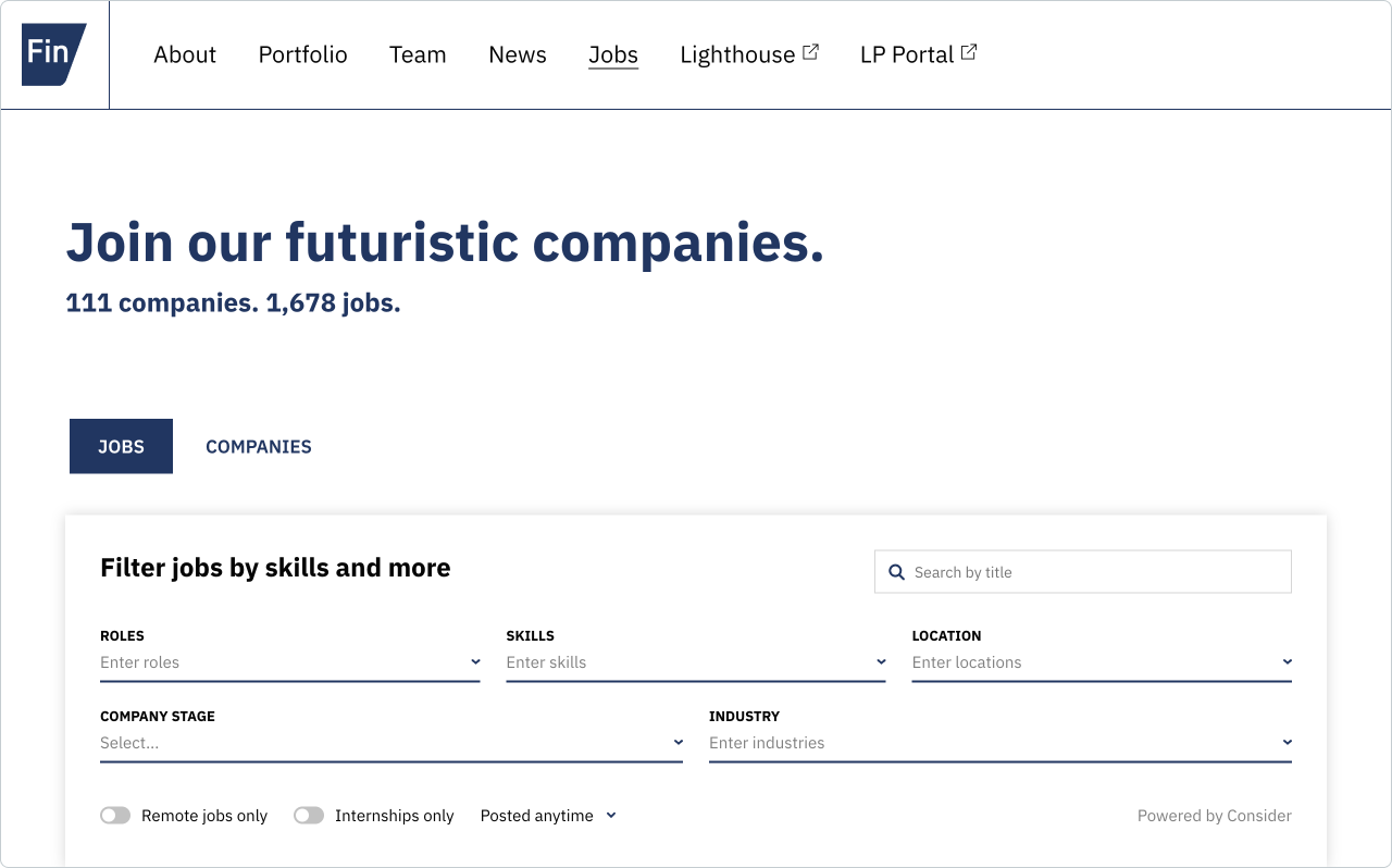 Fin Capital Launches New Portfolio Company Job Board | Blog