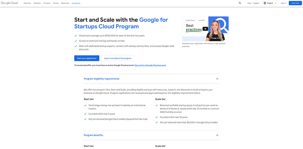 Google Cloud Credits - Up to $100,000