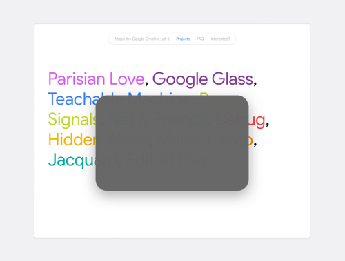 Eli Block | Google Creative Lab 5 Website