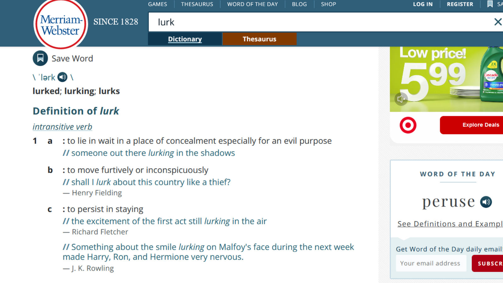 What does it mean to Lurk on Twitch?