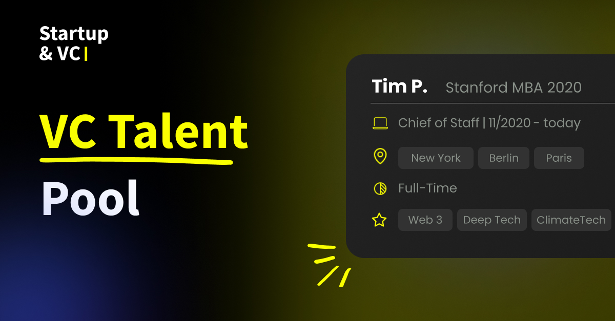 Venture Capital Talent Pool