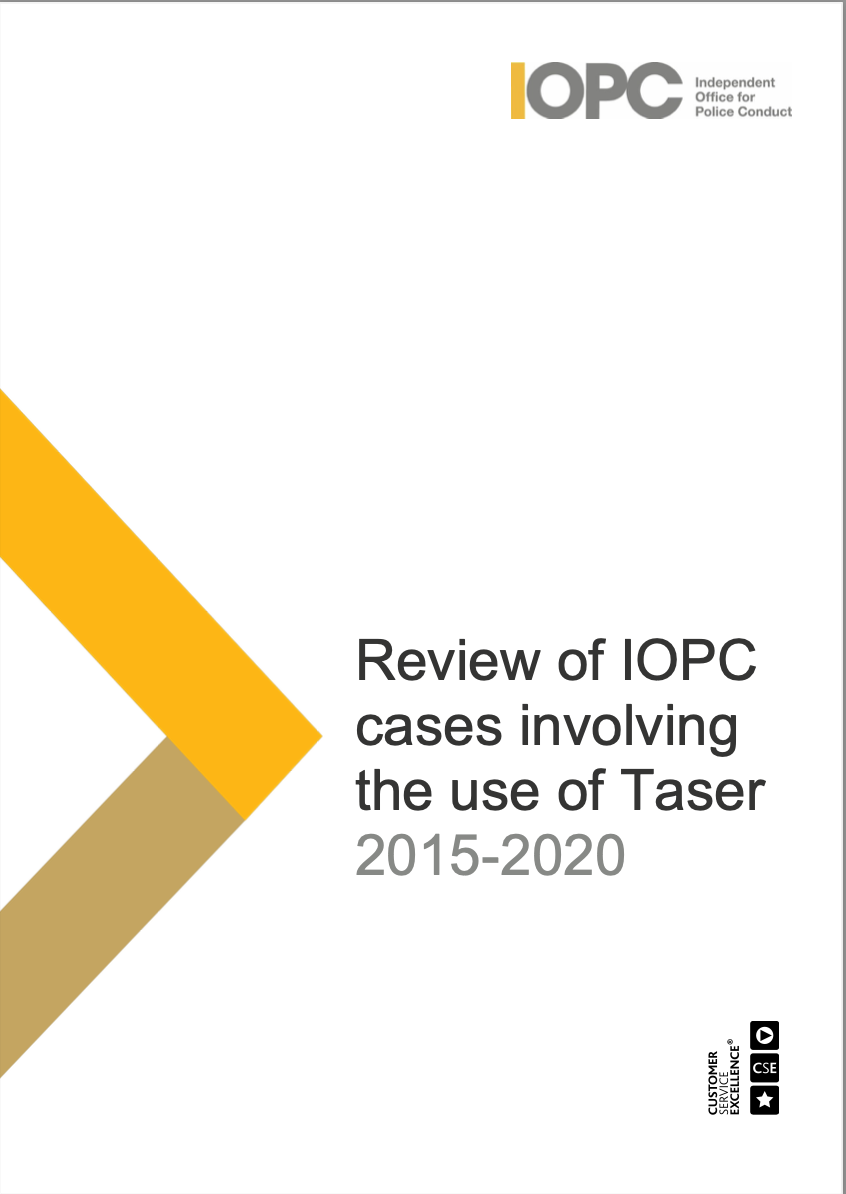 Review of IOPC cases involving the use of Taser 2015-2020