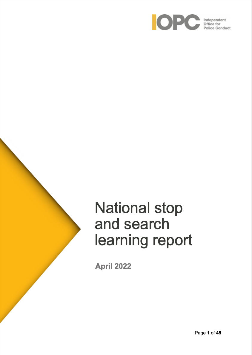 National Stop and Search Learning report
