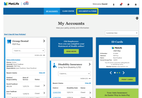 How do I download my declarations page?