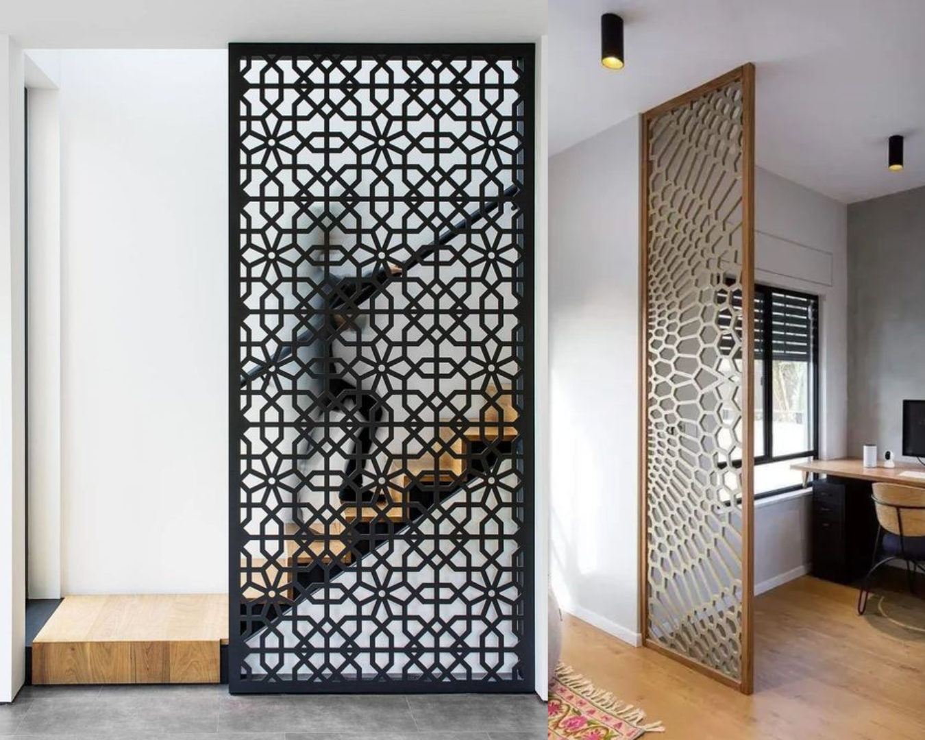 Partition Design Ideas in Interiors Budget Jali Partitions for Living ...