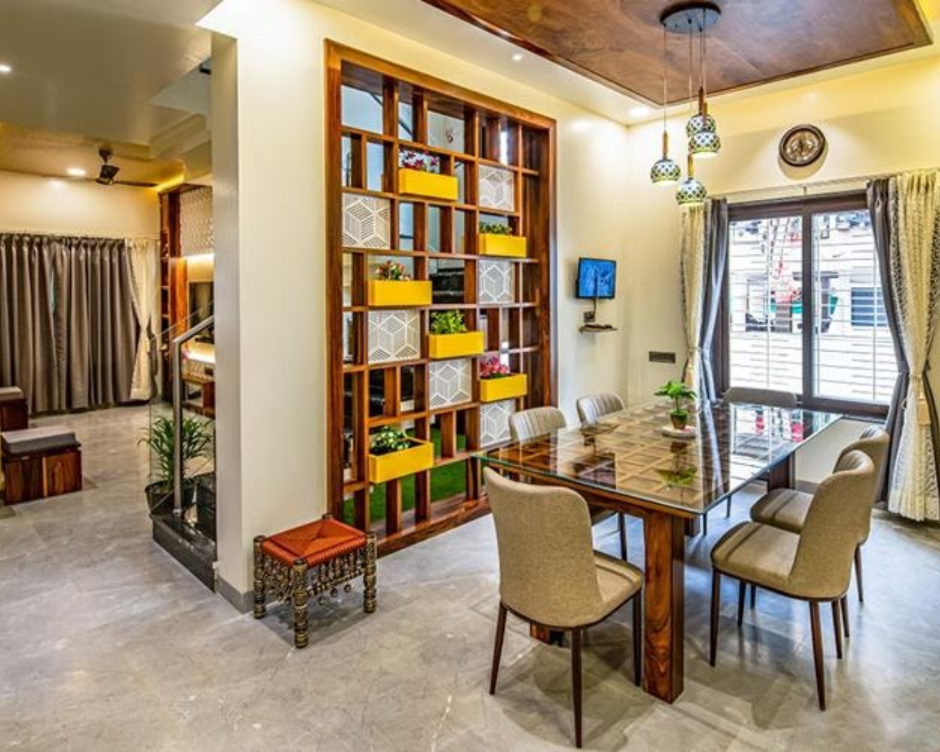 Partition Design Ideas in Interiors Budget Jali Partitions for Living ...