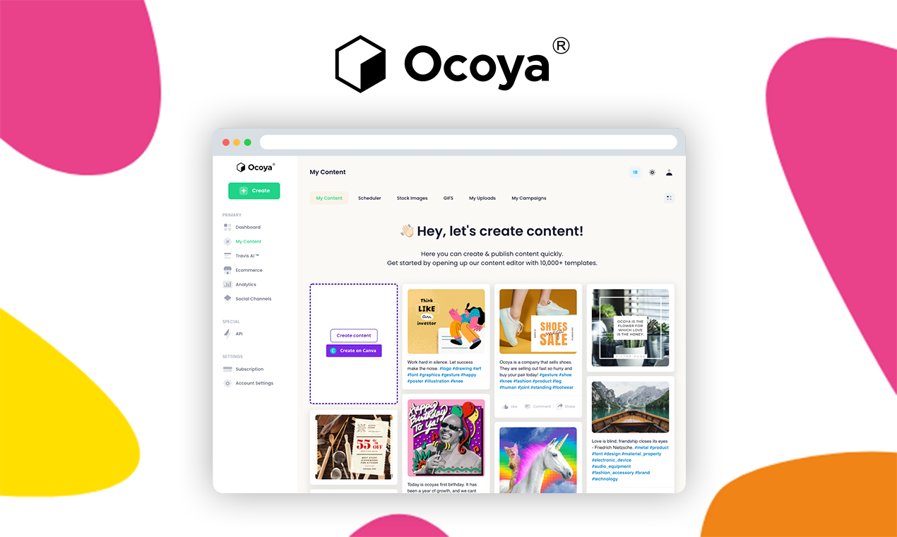 Integrate All Your Social Media Accounts With Ocoya