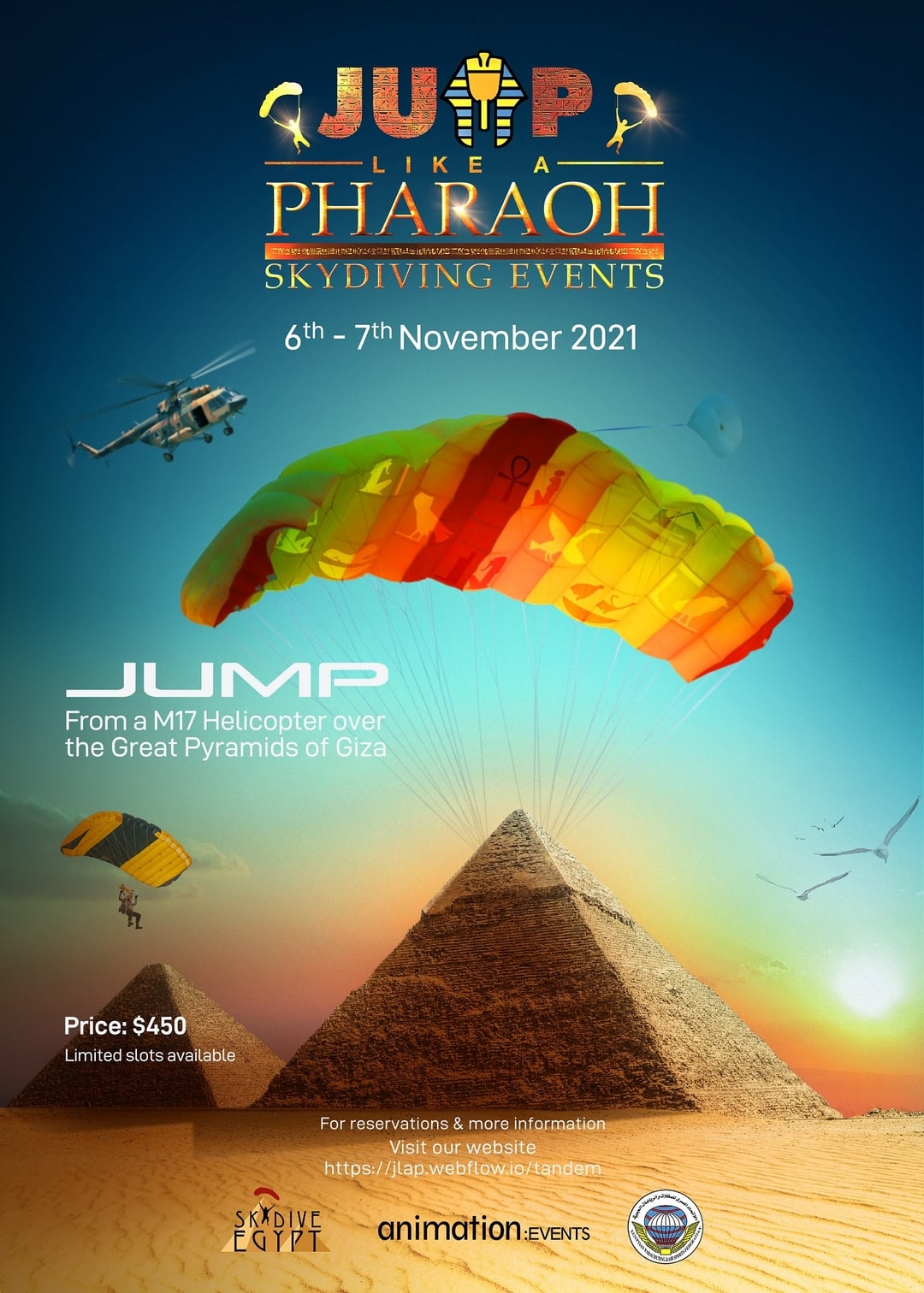 Jump like a Pharaoh Vol 6. Skydive at the Pyramids - SkydiveEgypt