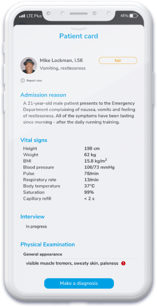 Medcases Virtual Patient | Medical Simulation