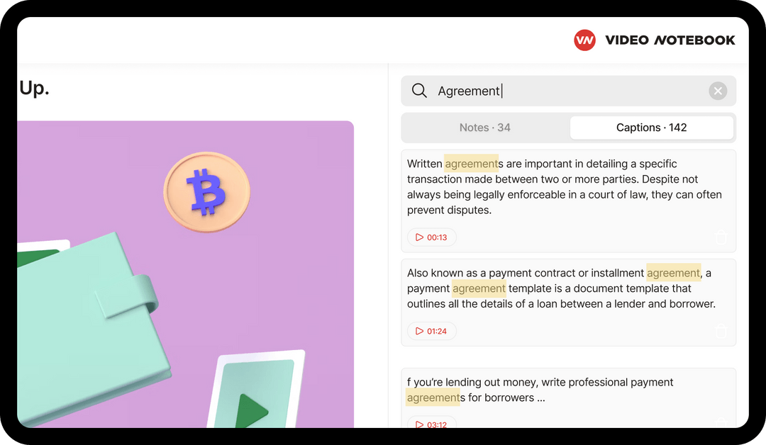 Videos made Browsable & Searchable - Video Notebook