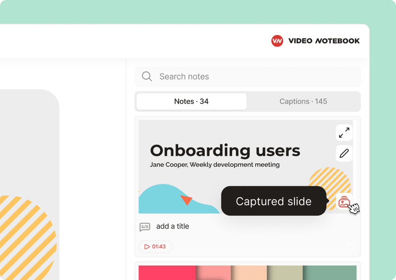 Videos made Browsable & Searchable - Video Notebook