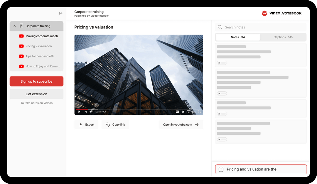 Videos made Browsable & Searchable - Video Notebook