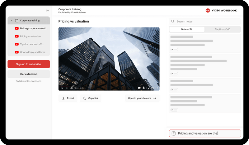 Videos made Browsable & Searchable - Video Notebook