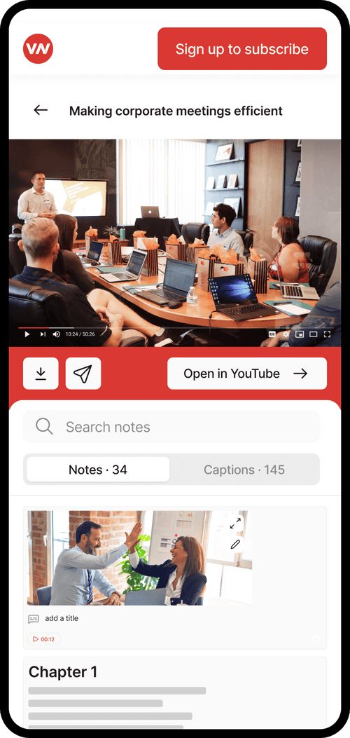 Videos made Browsable & Searchable - Video Notebook