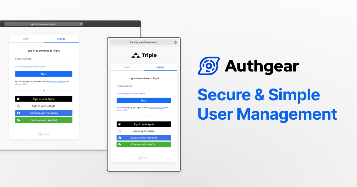 Authgear - Secure and Simple User Management