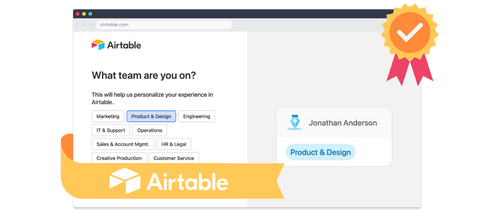 Explore Airtable's best-in-class onboarding wizard