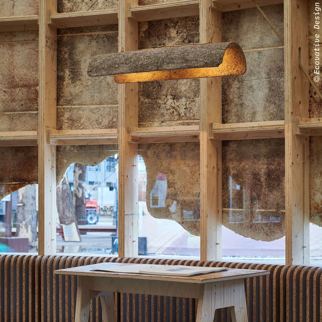 Hemp herd and mycelium composite GIY material~HauteMatter