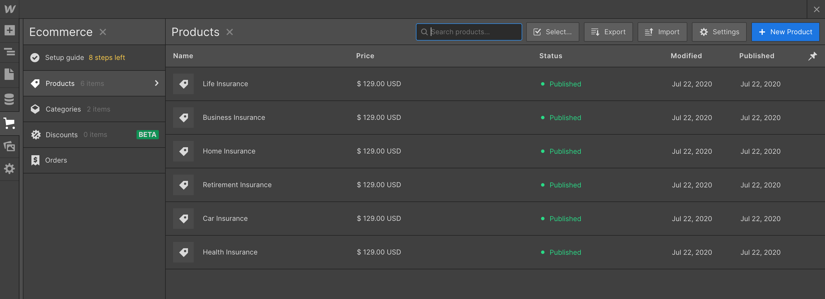 Start Here - Care - Webflow Ecommerce Template