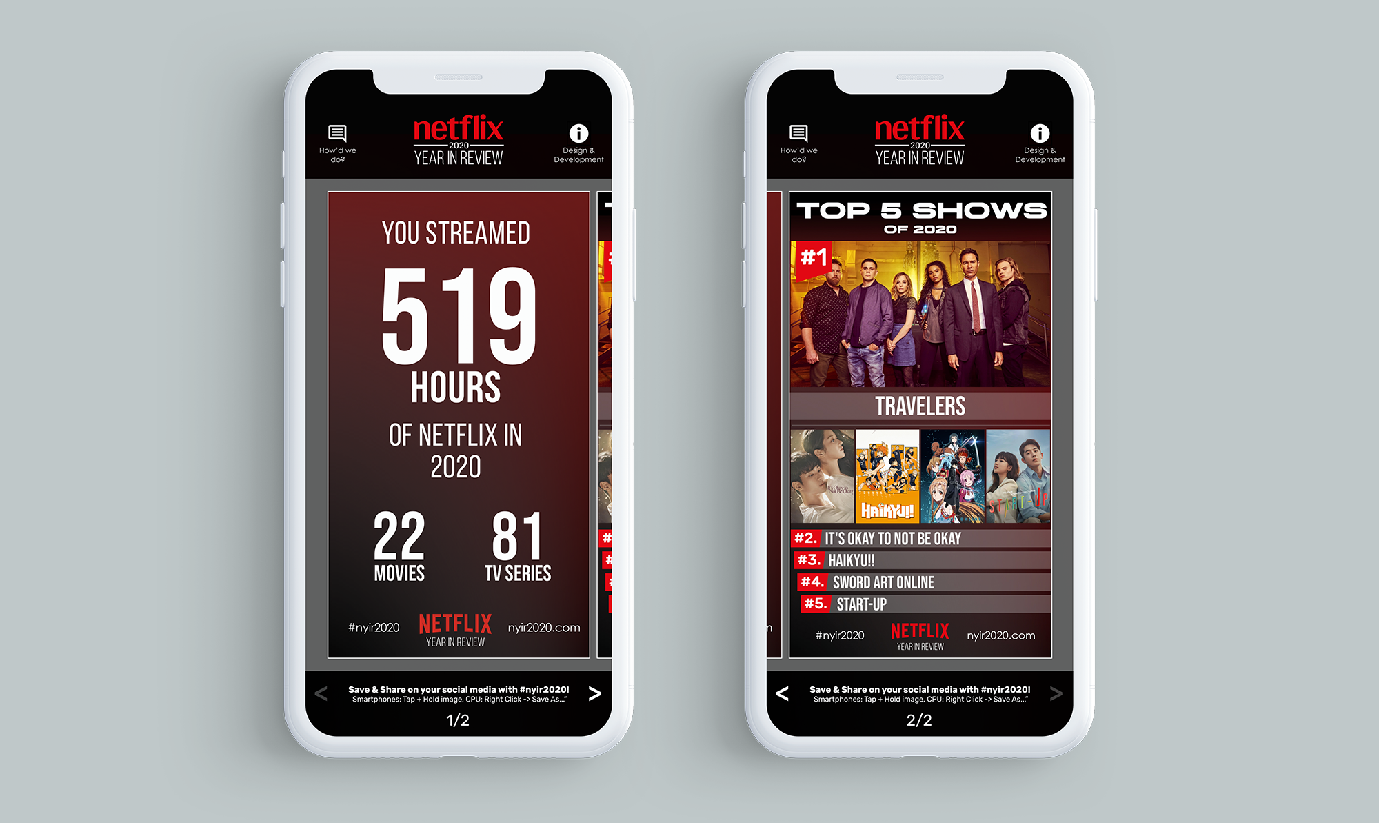 Netflix Year in Review | UX/UI Design | Matthew C Lau