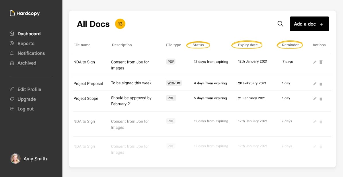 Hardcopy - the central hub for all your important documents