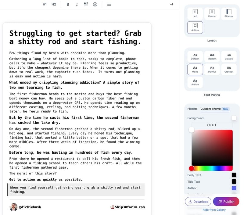 Start Writing Online in 30 Days - Ship 30 for 30