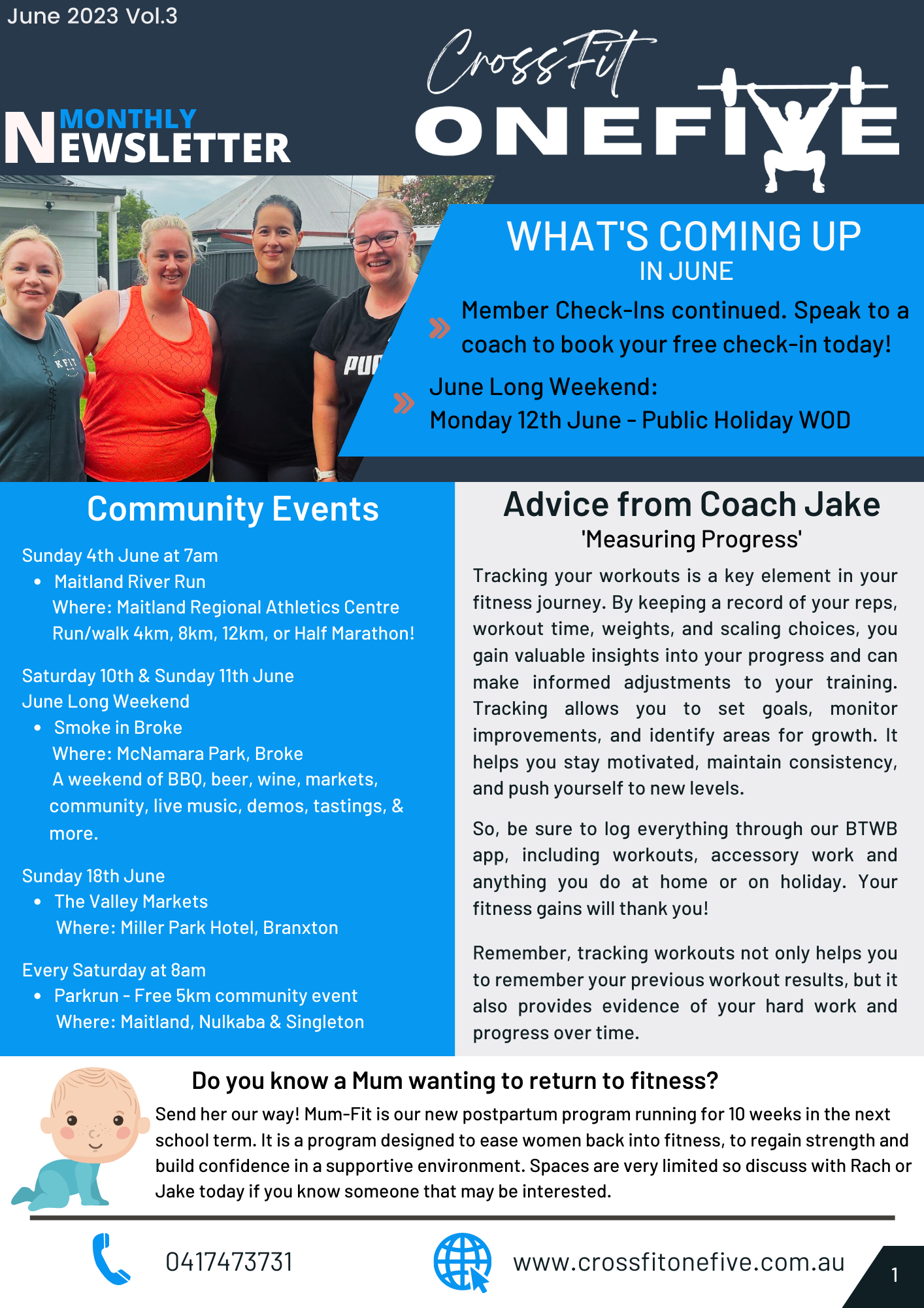 OneFive Monthly Newsletter: June 2023 - CrossFit OneFive