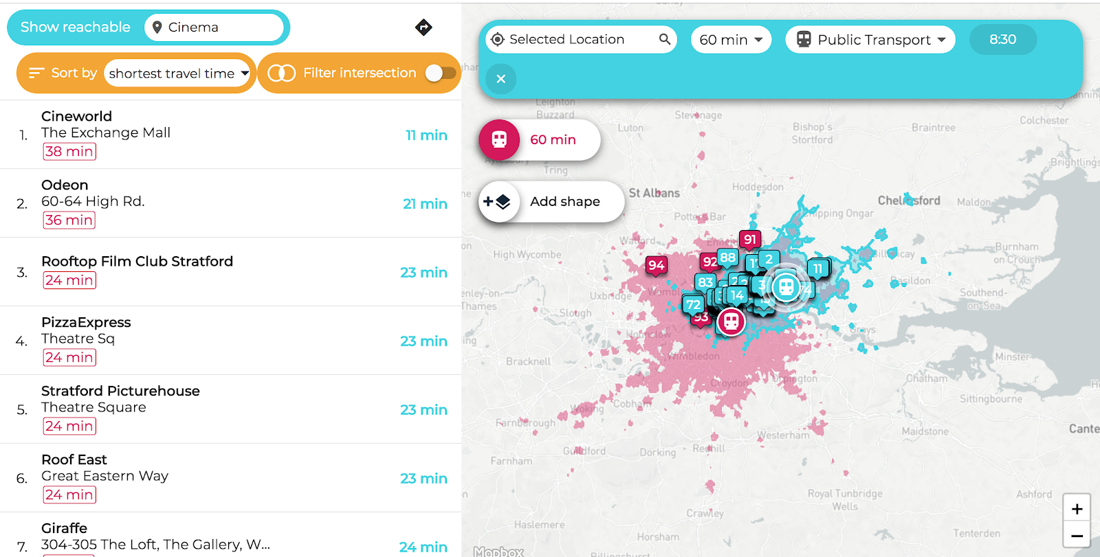 How Far Can I Travel in 15 Minutes or 1 Hour? This Map Shows You | Blog