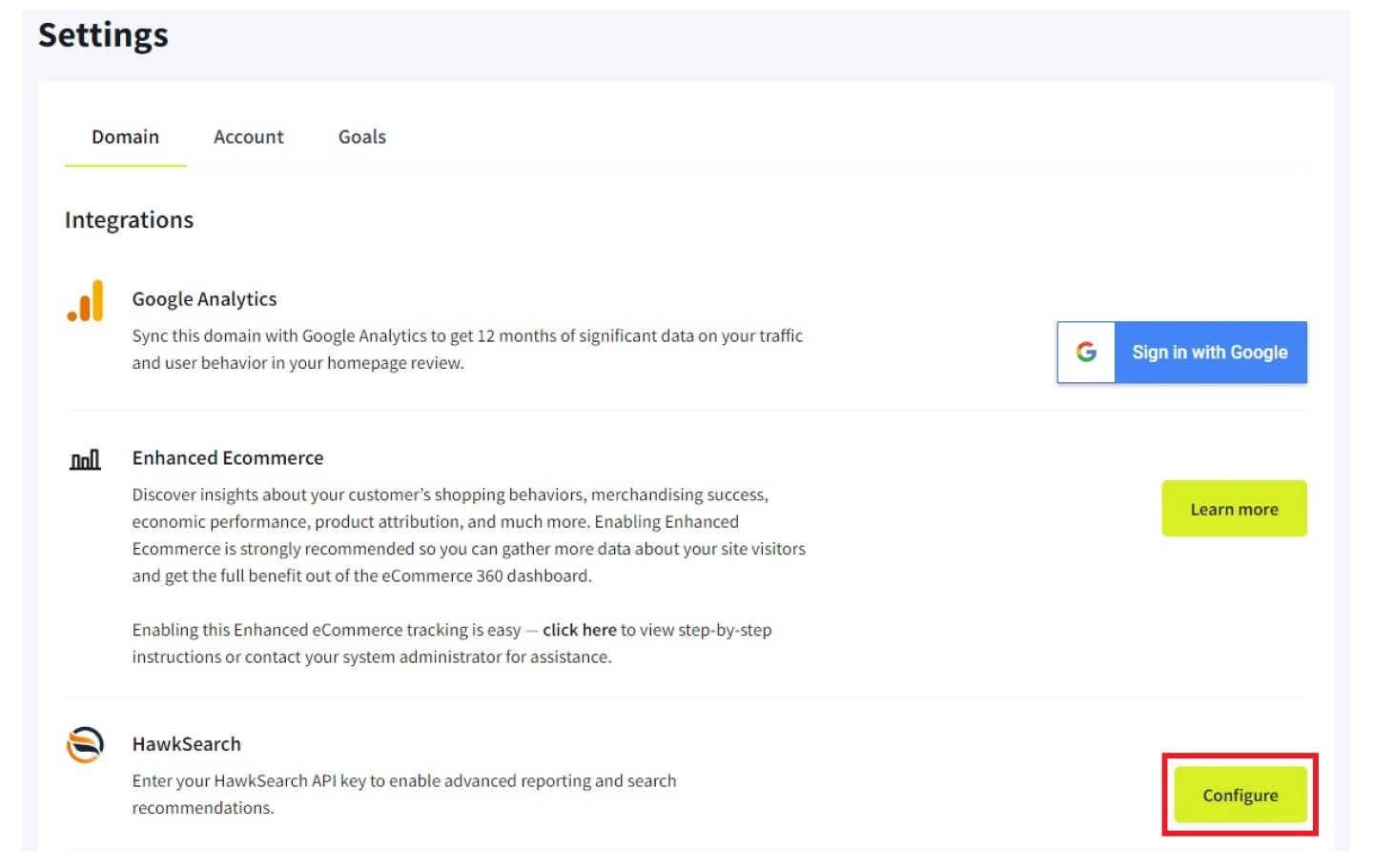 eCommerce 360 User Manual - HawkSearch