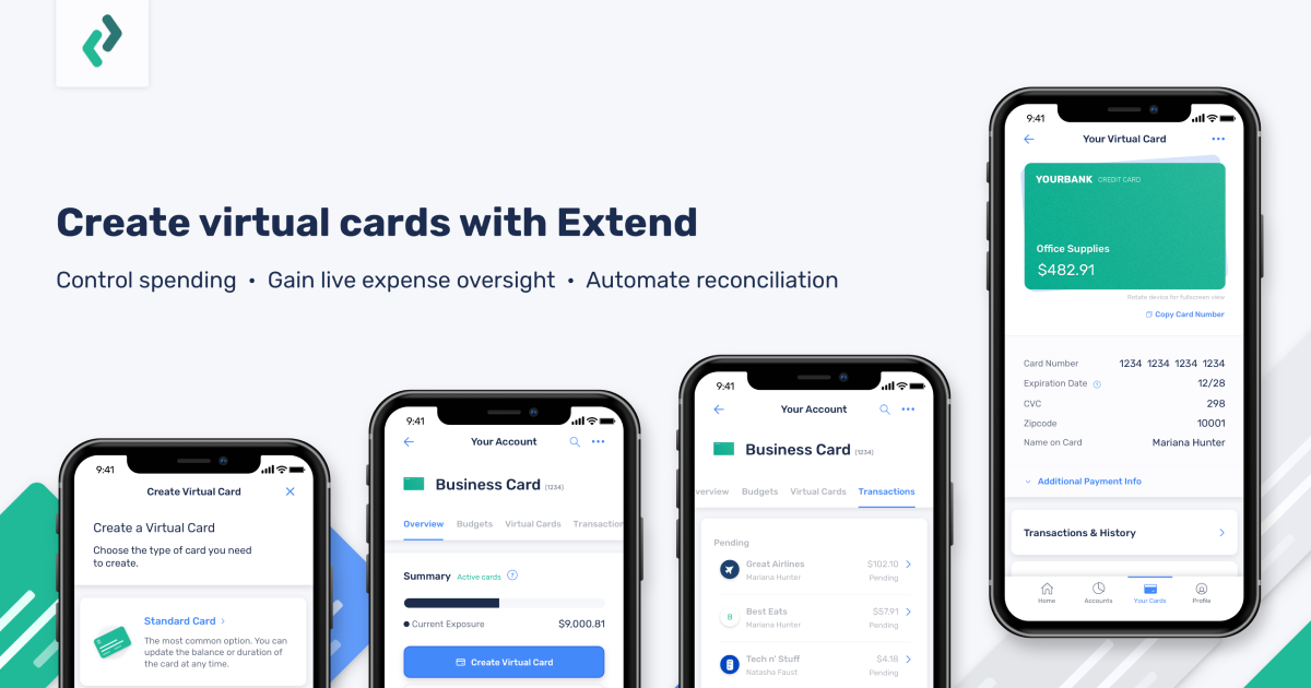 Virtual credit cards for businesses | Extend