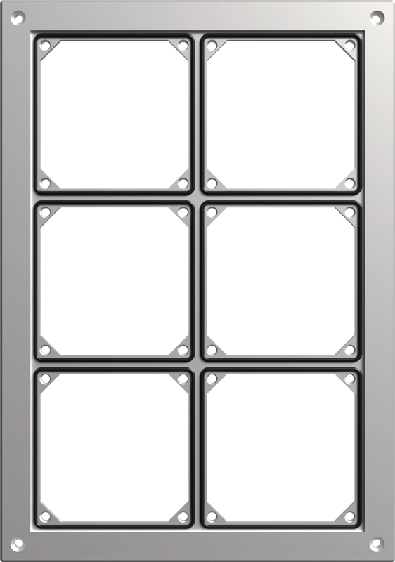 IP∙Intercom: Flex Modulrahmen (Origin, 2x3‑fach)