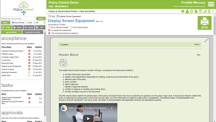 Policy Central - Cloud-based Policy & Compliance Management