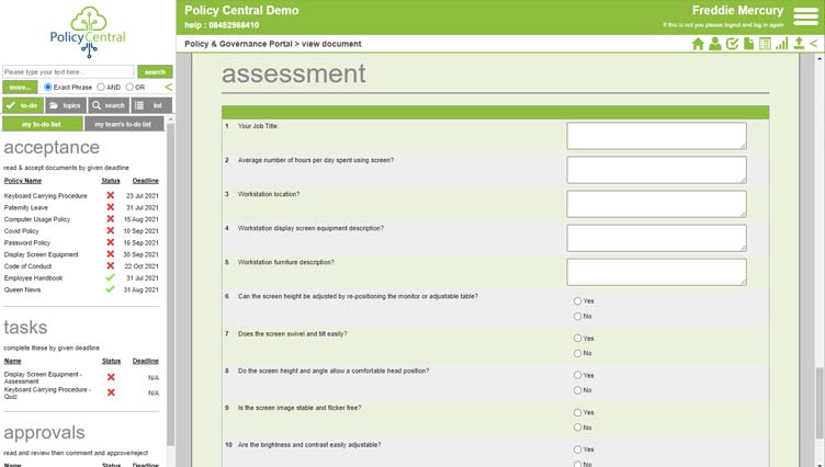 Policy Central - Cloud-based Policy & Compliance Management