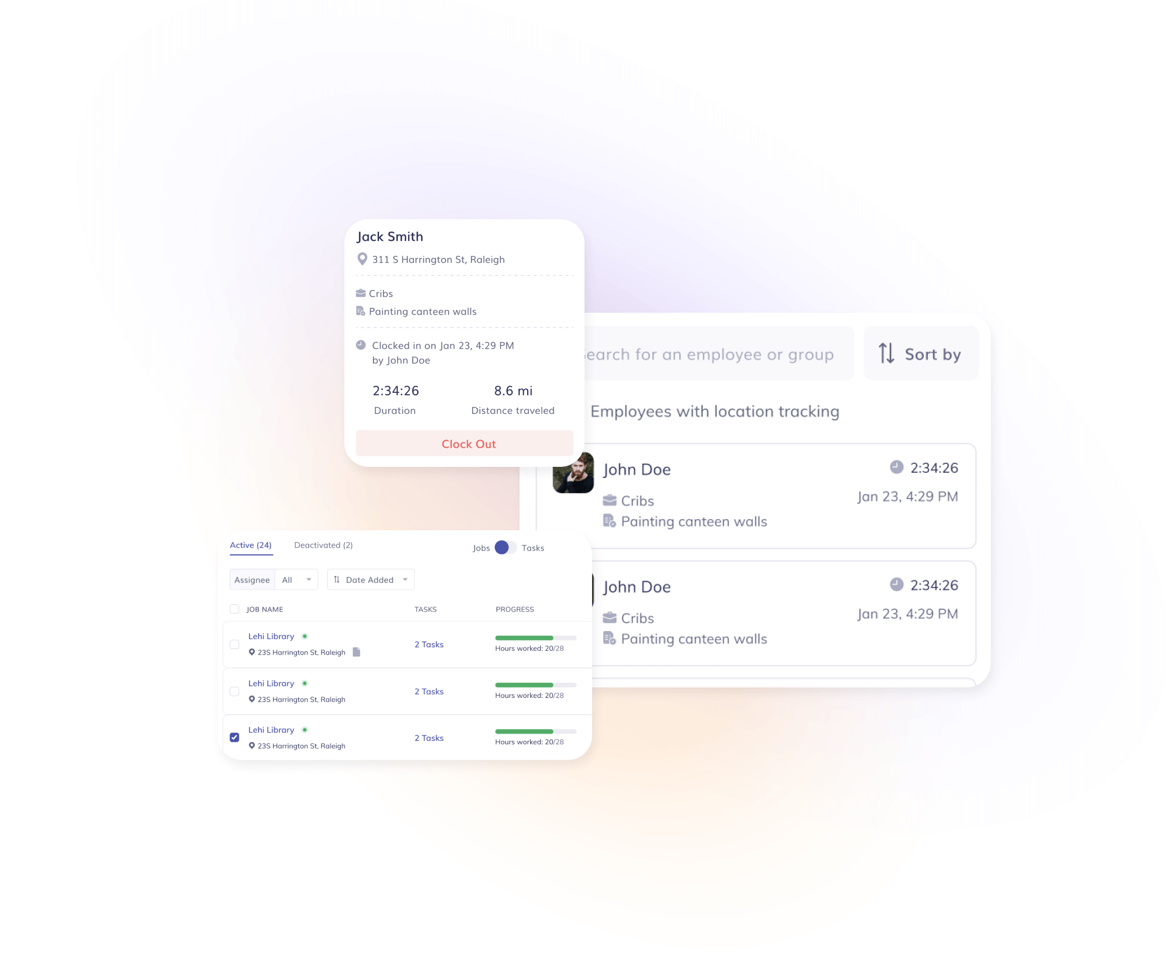 Time Tracking App - Employee Scheduling - Mileage Reports