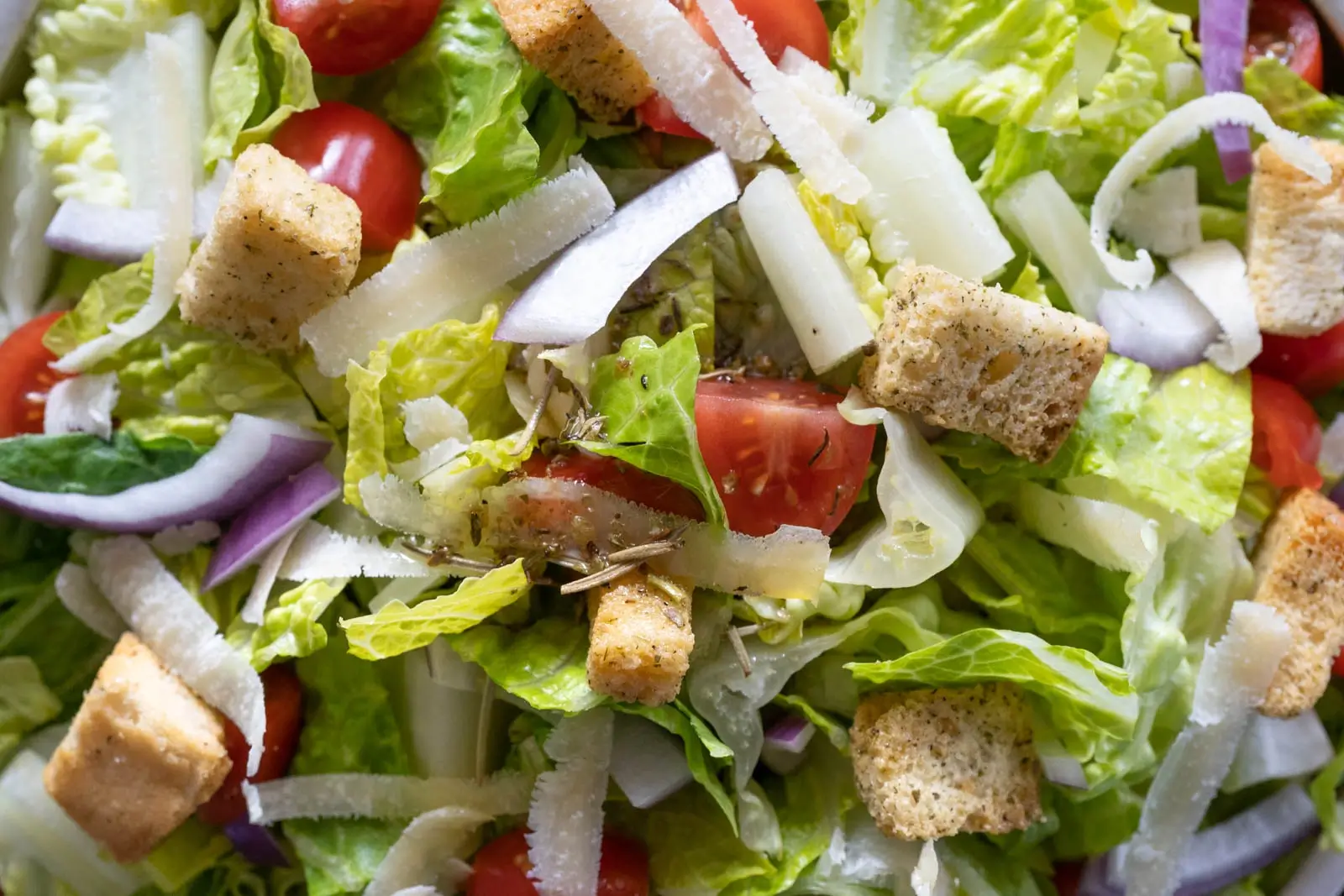 Simple Side Salad with Homemade Italian Dressing