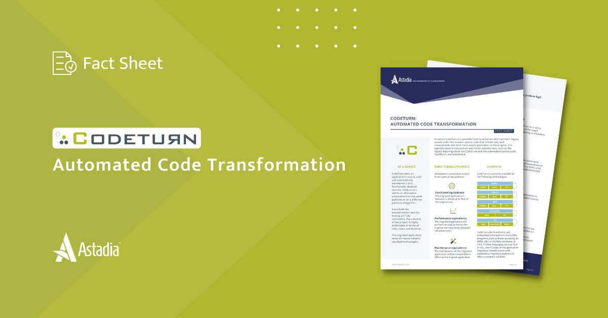 CodeTurn: Automated Mainframe Code Conversion | Astadia