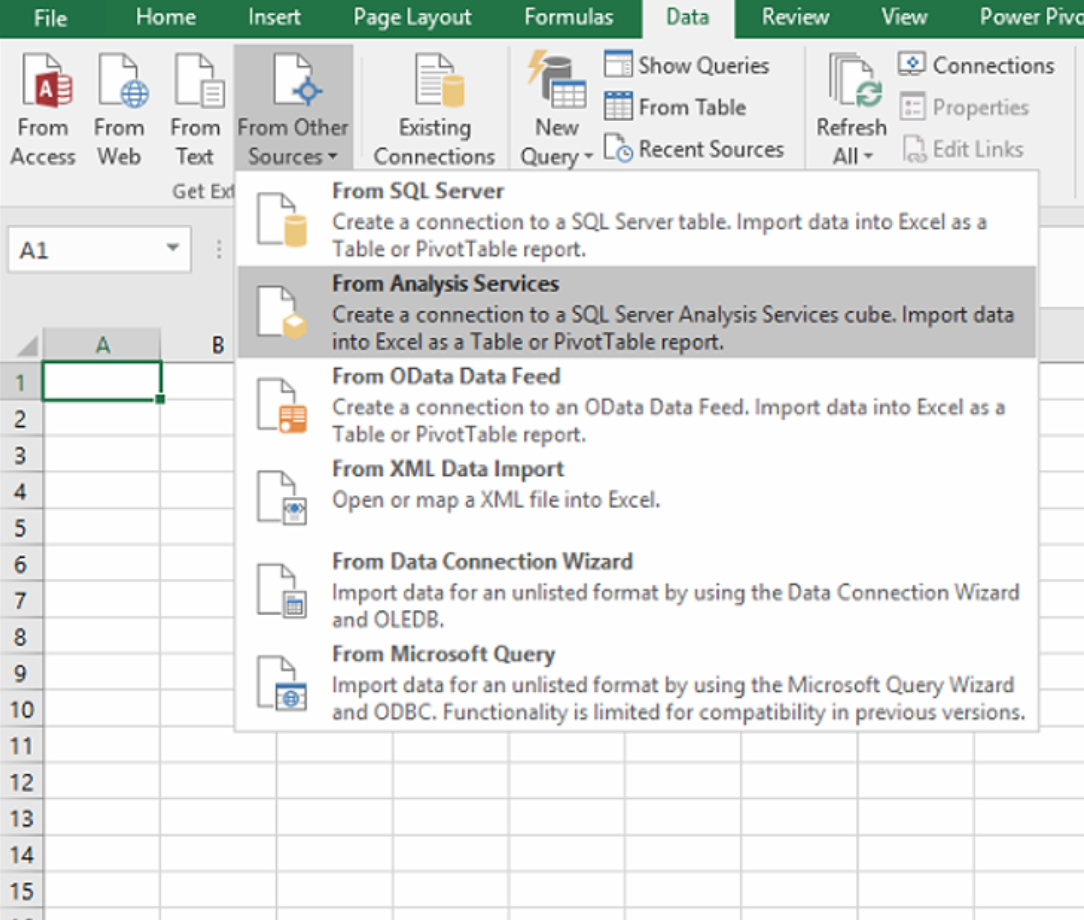 Connecting To An Ssas Database Cube