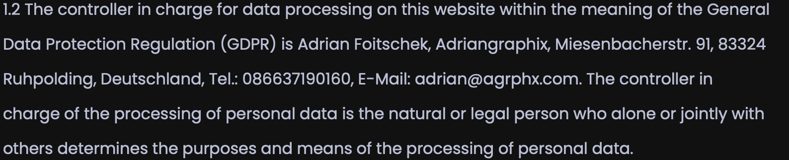 Data Protection Declaration