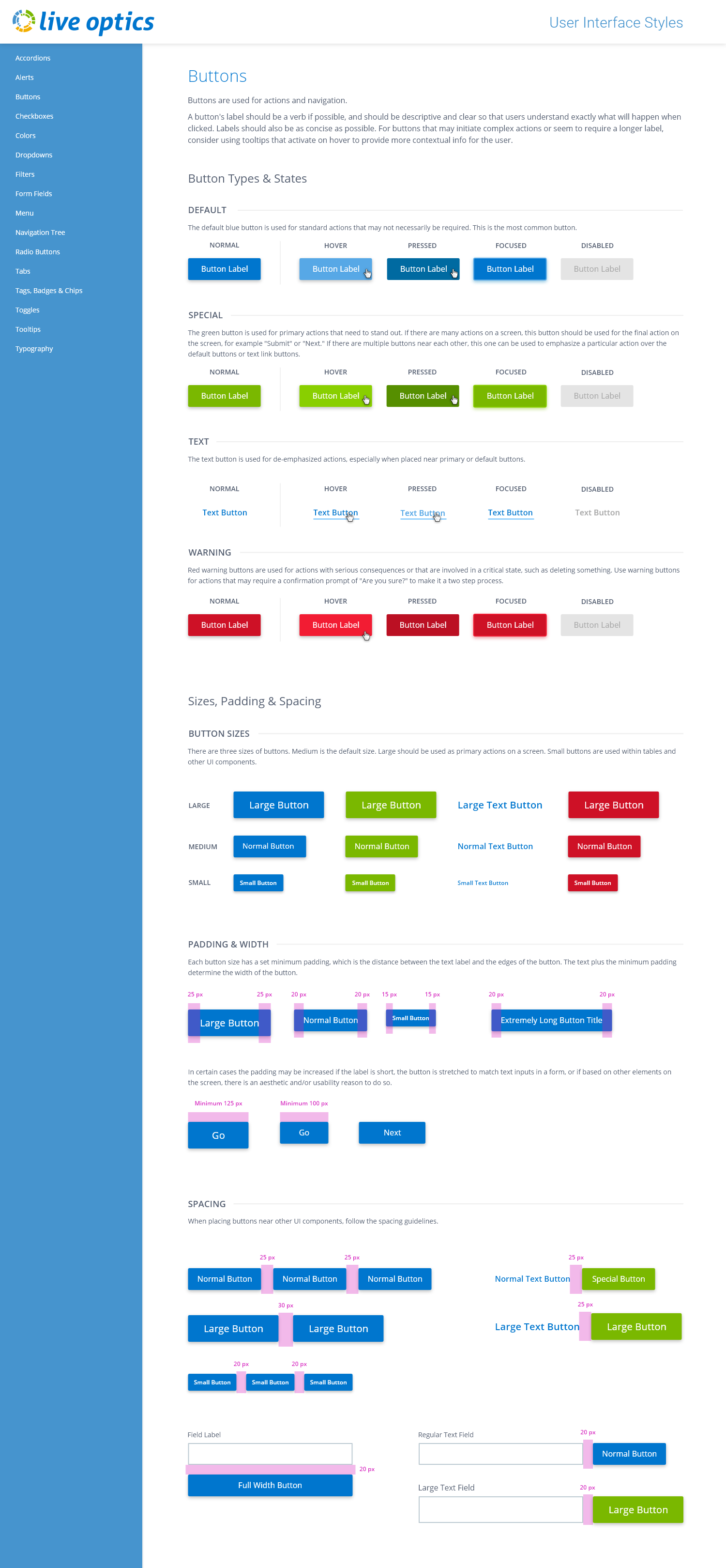 Live Optics - UI Component Library