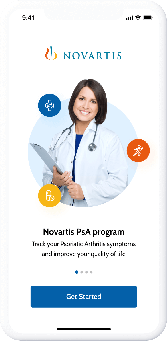 Novartis PsA Program — Mobile App UI/UX Design by Ravijune