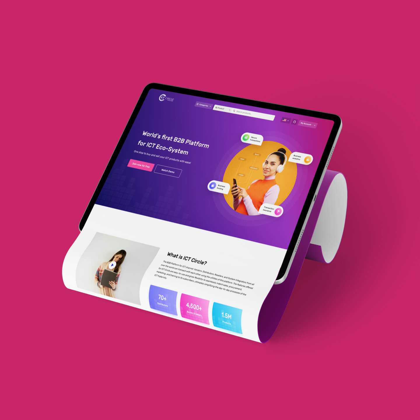 ICT Circle — Web Design and web App UI/UX by Ravijune