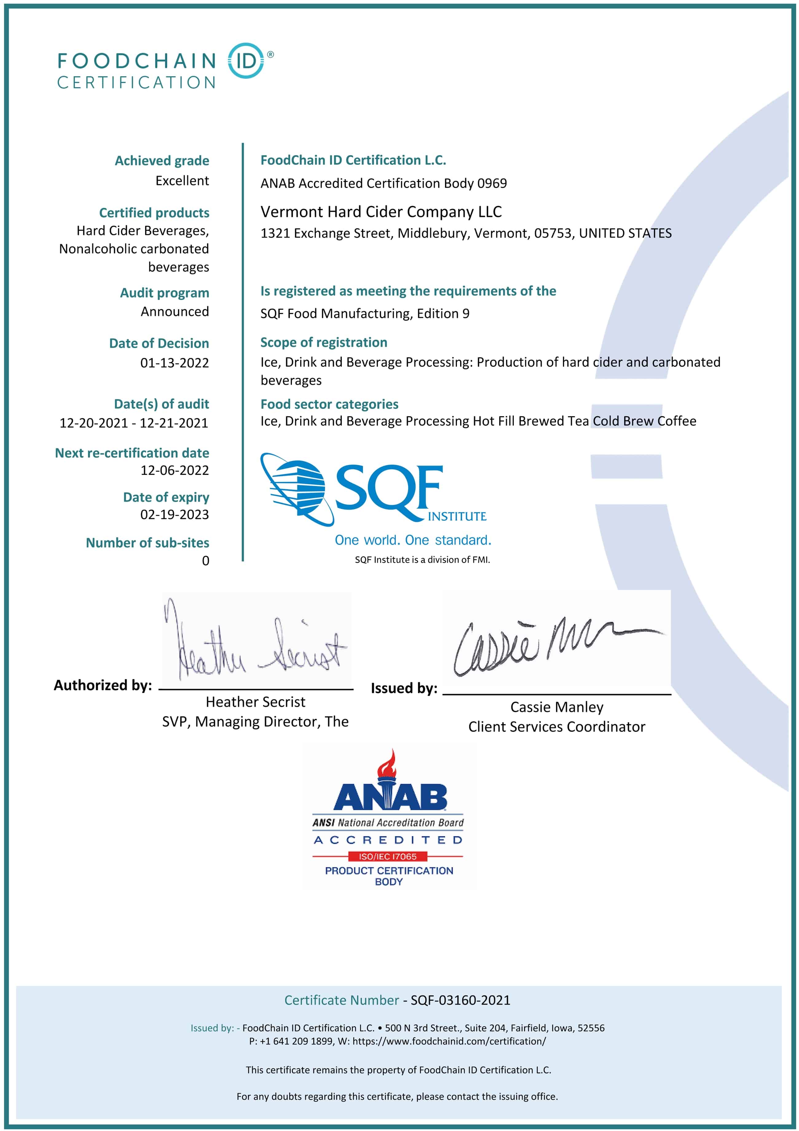 Quality - Green Mountain Beverage