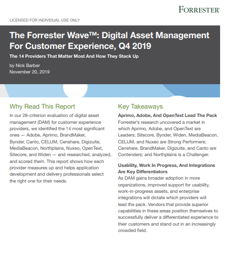 The Forrester Wave™: Digital Asset Management For Customer Experience ...