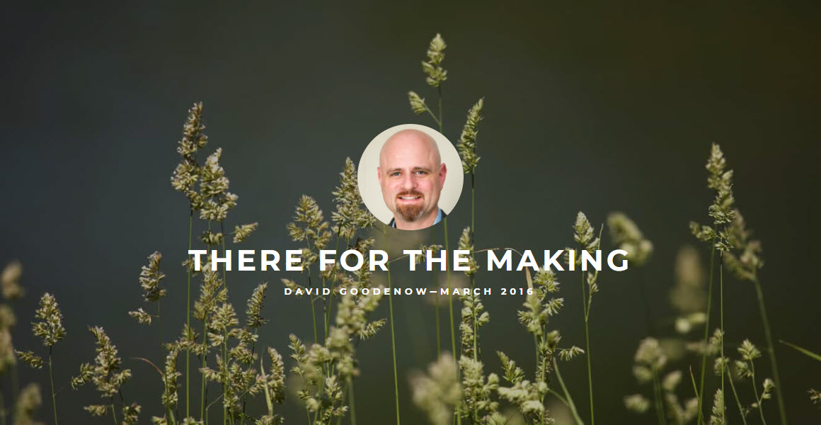 David Goodenow: There for the Making | Profiles in Success