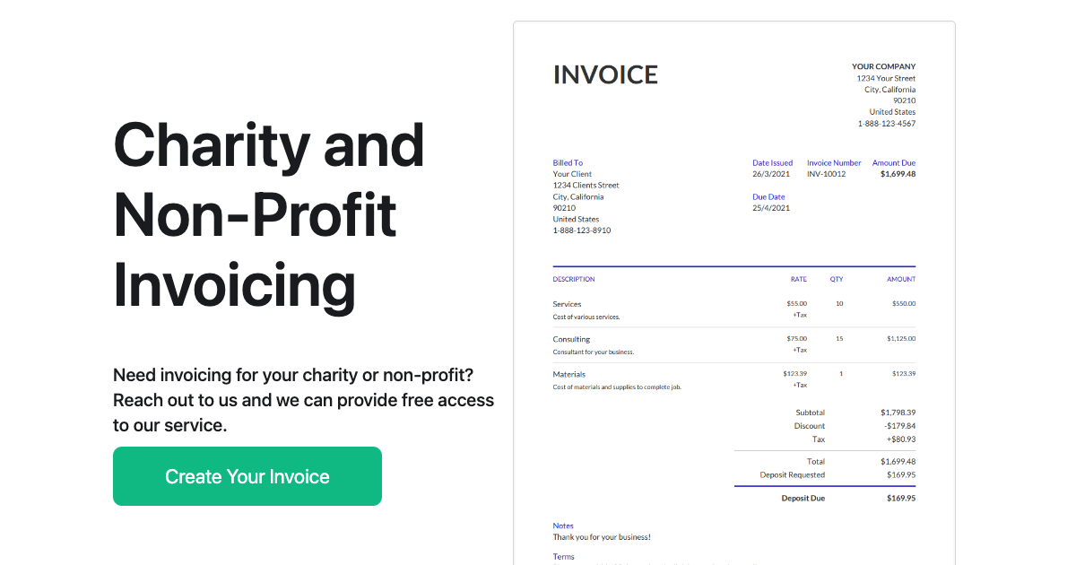 Invoicing for Charities and Non-Profits